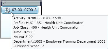 Using the Monthly View Screen